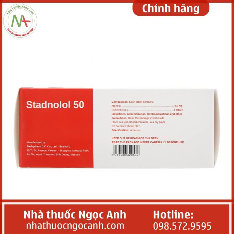 Stadnolol 50mg Stella là thuốc gì? Giá bao nhiêu? Mua ở đâu
