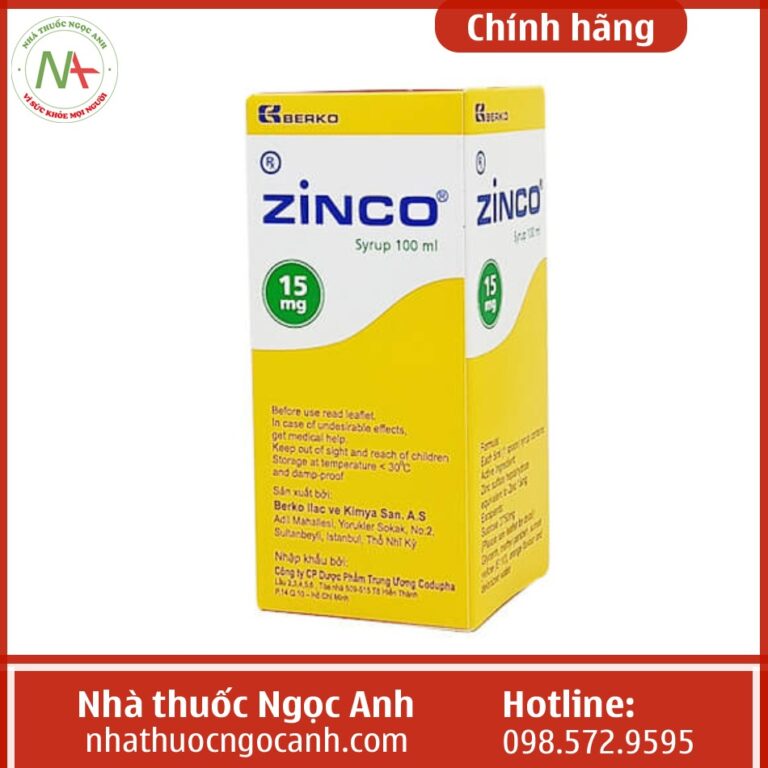 Thuốc Zinco Syrup 100ml là thuốc gì? Mua đâu? Giá bao nhiêu?