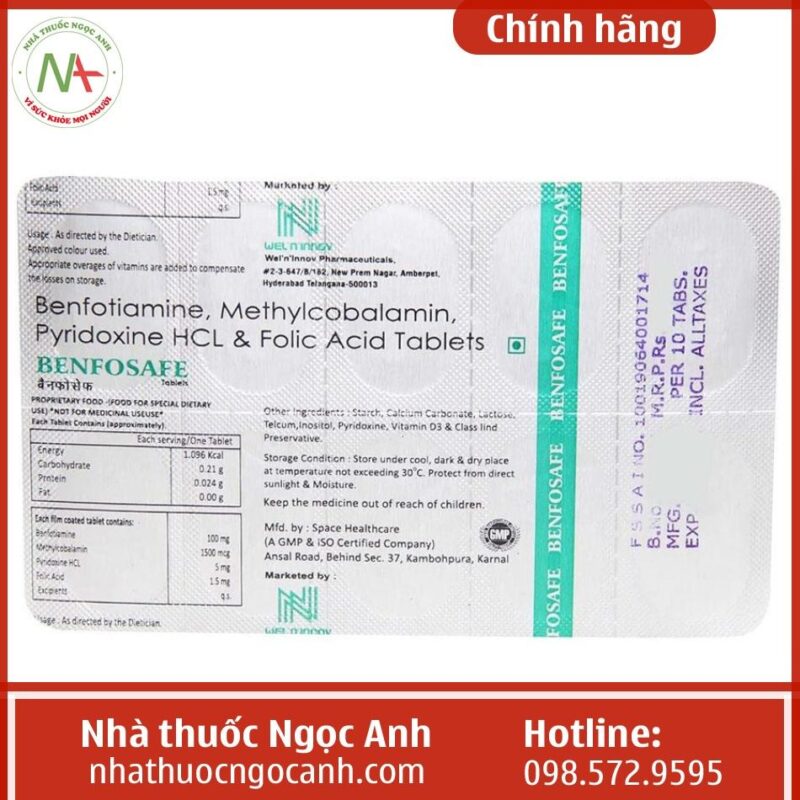 Thuốc Benfosafe 150mg có tác dụng gì, giá bao nhiêu, mua ở đâu
