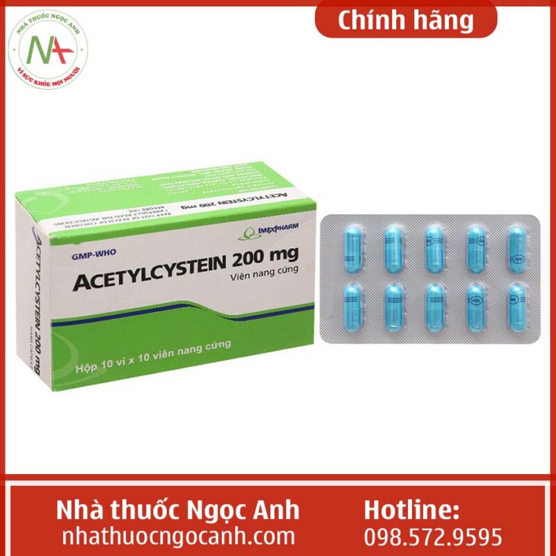 Thuốc Acetylcystein 200mg VNA Imexpharm giá bao nhiêu, mua ở đâu