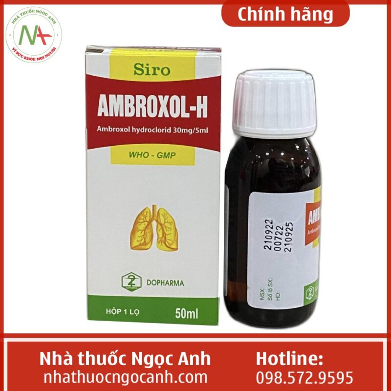 Thuốc siro Ambroxol-H 50ml có tốt không, giá bao nhiêu, mua ở đâu?