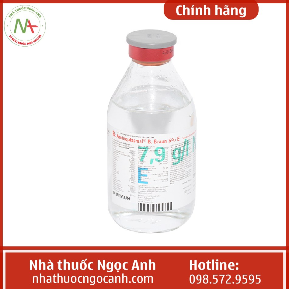 Thuốc tiêm truyền Aminoplasmal B.Braun 5% E có tác dụng gì? Mua ở đâu ...