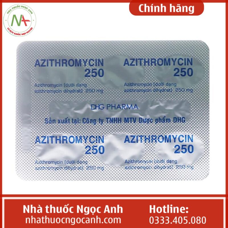 Thuốc Azithromycin 250 DHG là thuốc gì, giá bao nhiêu, mua ở đâu