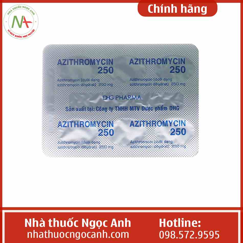 Thuốc Azithromycin 250 DHG là thuốc gì, giá bao nhiêu, mua ở đâu?