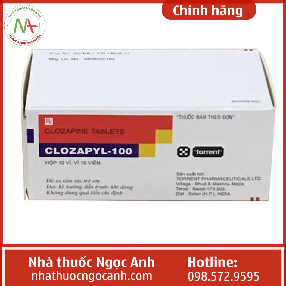 Thuốc Clozapyl-100 là thuốc gì, giá bao nhiêu, mua ở đâu, tác dụng gì