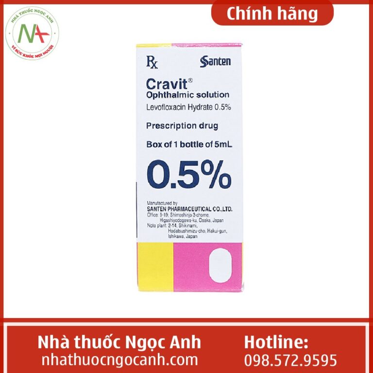 Thuốc nhỏ mắt Cravit 0.5% giá bao nhiêu, có dùng được cho trẻ sơ sinh?