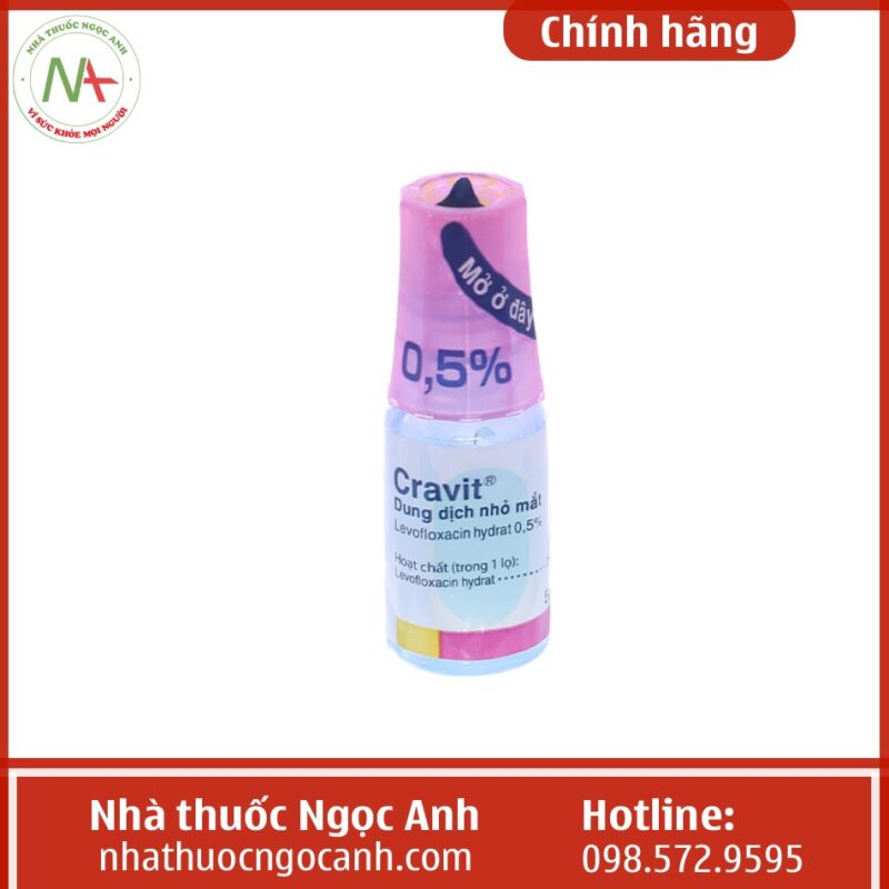 Thuốc nhỏ mắt Cravit 0.5% giá bao nhiêu, có dùng được cho trẻ sơ sinh?