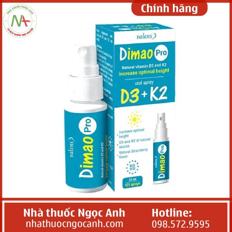 Thuốc Dimao Pro Oral Spray Vitamin D3K2 giá bao nhiêu? Mua ở đâu?
