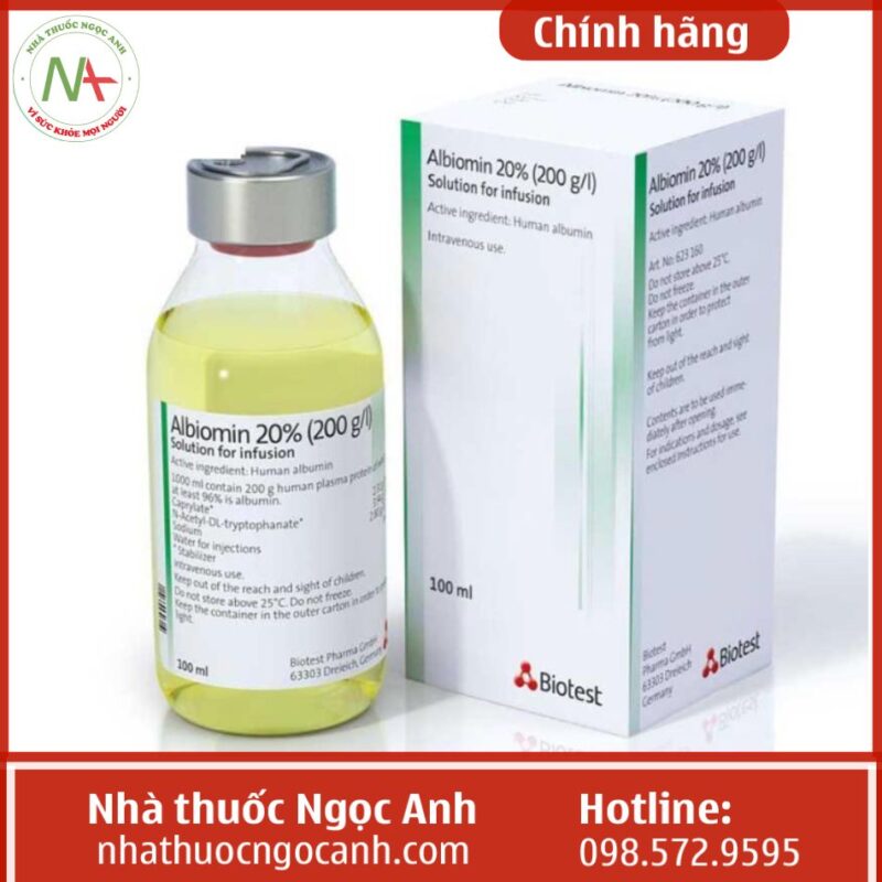 Dịch truyền Albiomin 20% là thuốc gì? mua ở đâu? giá bao nhiêu?
