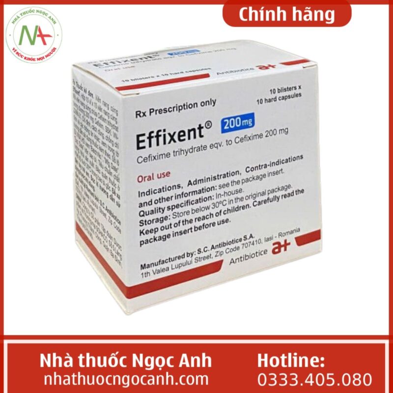 Thuốc Effixent 200mg có tác dụng gì? Giá bao nhiêu? Mua ở đâu