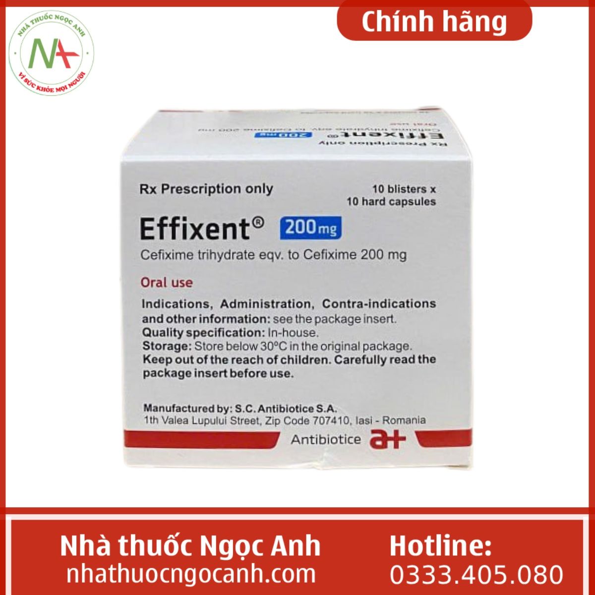 Thuốc Effixent 200mg có tác dụng gì? Giá bao nhiêu? Mua ở đâu