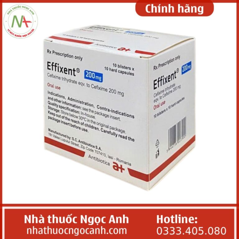 Thuốc Effixent 200mg có tác dụng gì? Giá bao nhiêu? Mua ở đâu