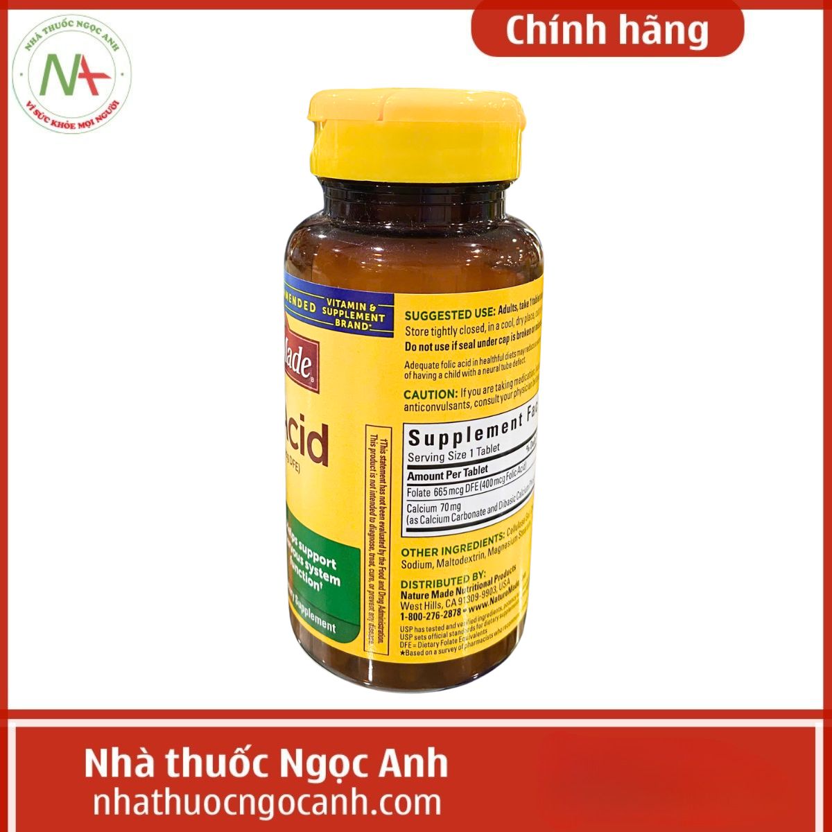 Thuốc Folic Acid Nature Made thành phần, có tác dụng gì, giá bao nhiêu?