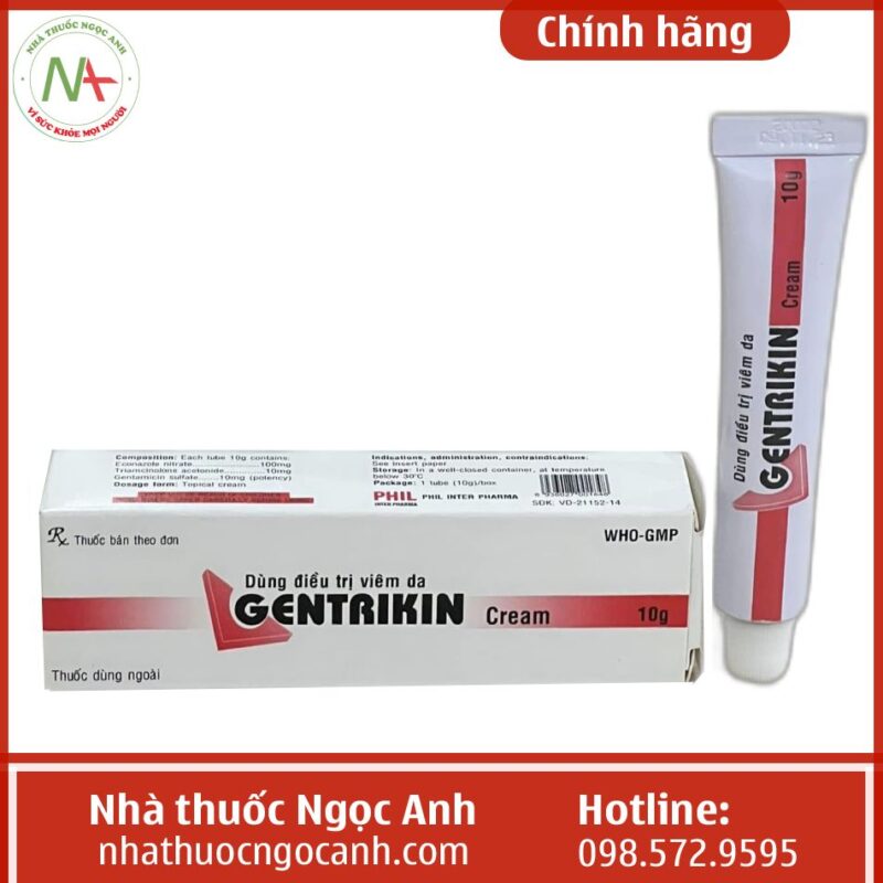 Thuốc bôi da Gentrikin Cream có tác dụng gì, giá bao nhiêu, mua ở đâu?