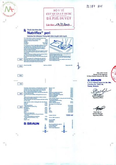 Thuốc Nutriflex Peri 1000ml giá bao nhiêu? Mua ở đâu uy tín?