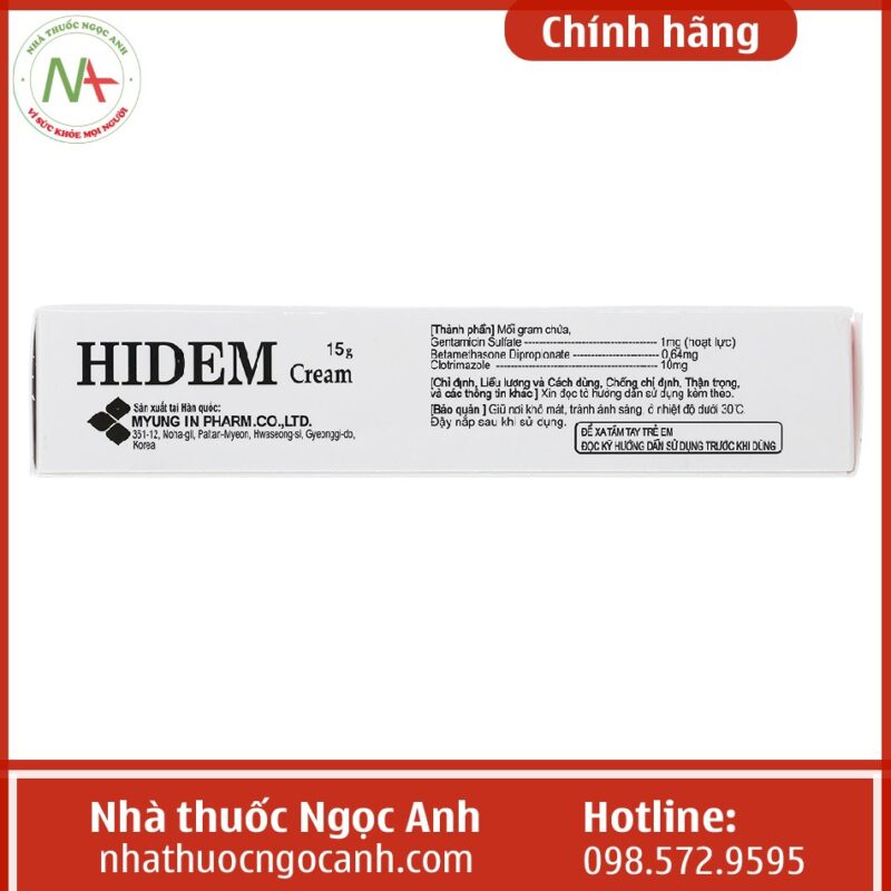 Thuốc bôi Hidem Cream 15g có tác dụng gì, giá bao nhiêu, mua ở đâu?