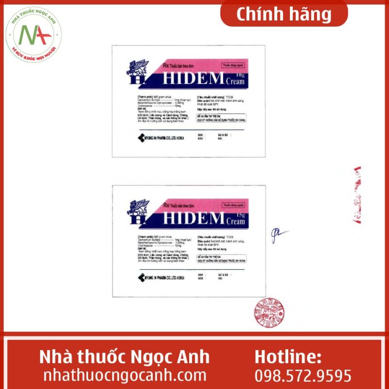 Thuốc bôi Hidem Cream 15g có tác dụng gì, giá bao nhiêu, mua ở đâu?