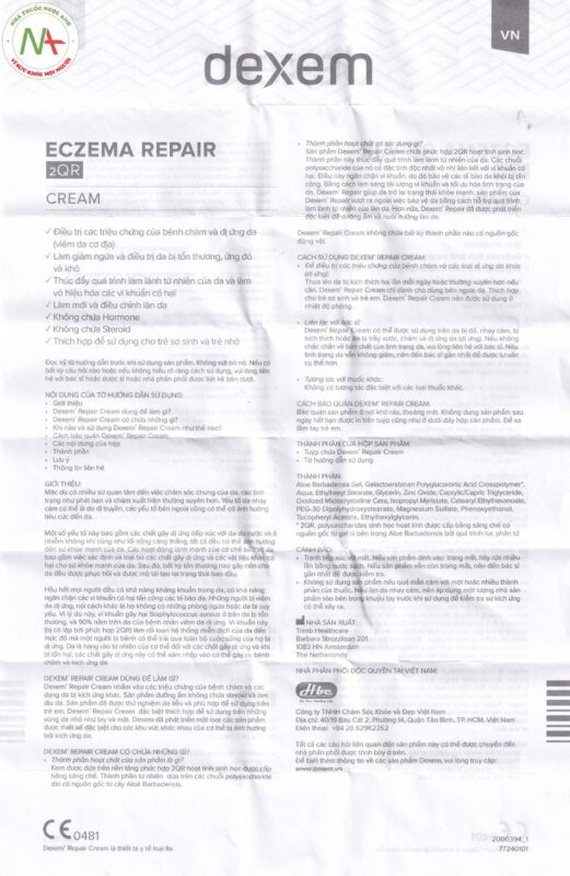Kem bôi viêm da Dexem Eczema Repair Cream 30g bao nhiêu tiền, mua ở đâu?