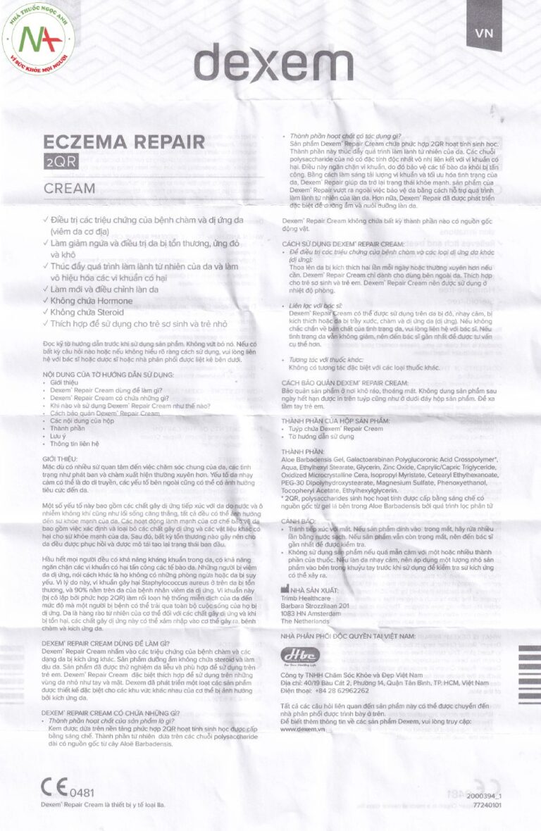 Kem bôi viêm da Dexem Eczema Repair Cream 30g bao nhiêu tiền, mua ở đâu?