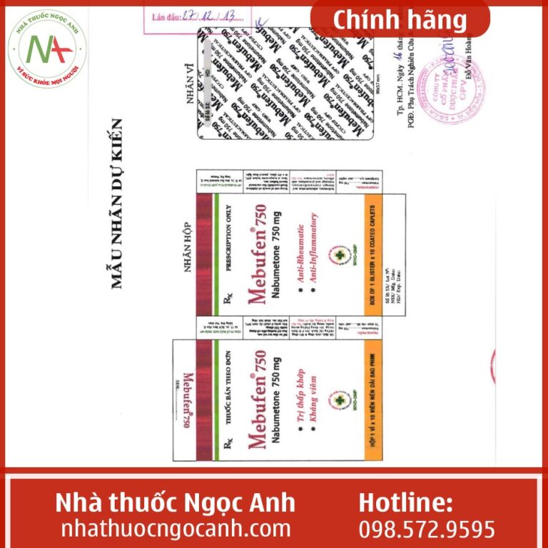 Thuốc Mebufen 750 có tác dụng gì Giá bao nhiêu? Mua ở đâu uy tín?