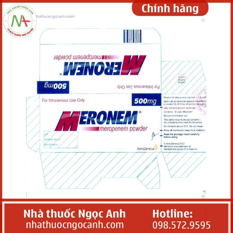 Thuốc Meronem 500mg có công dụng gì? Mua ở đâu? Giá bao nhiêu?