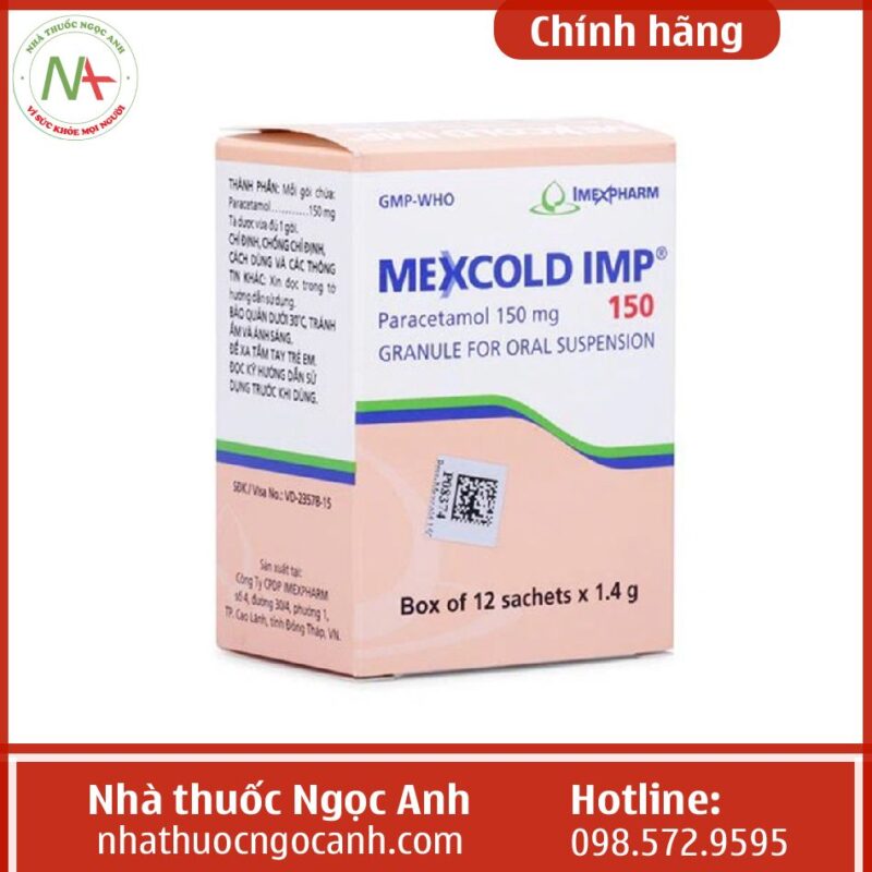 Thuốc Mexcold IMP 150 là thuốc gì, tác dụng gì, mua ở đâu, giá bao nhiêu?