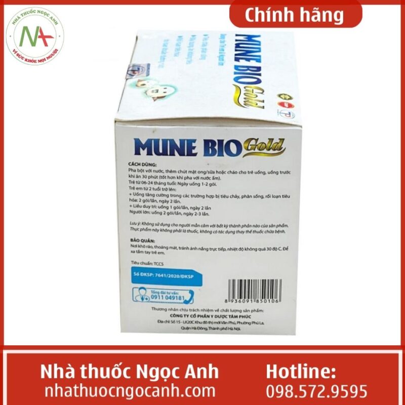 Thuốc Mune Bio Gold là thuốc gì, giá bao nhiêu, mua ở đâu, cách dùng
