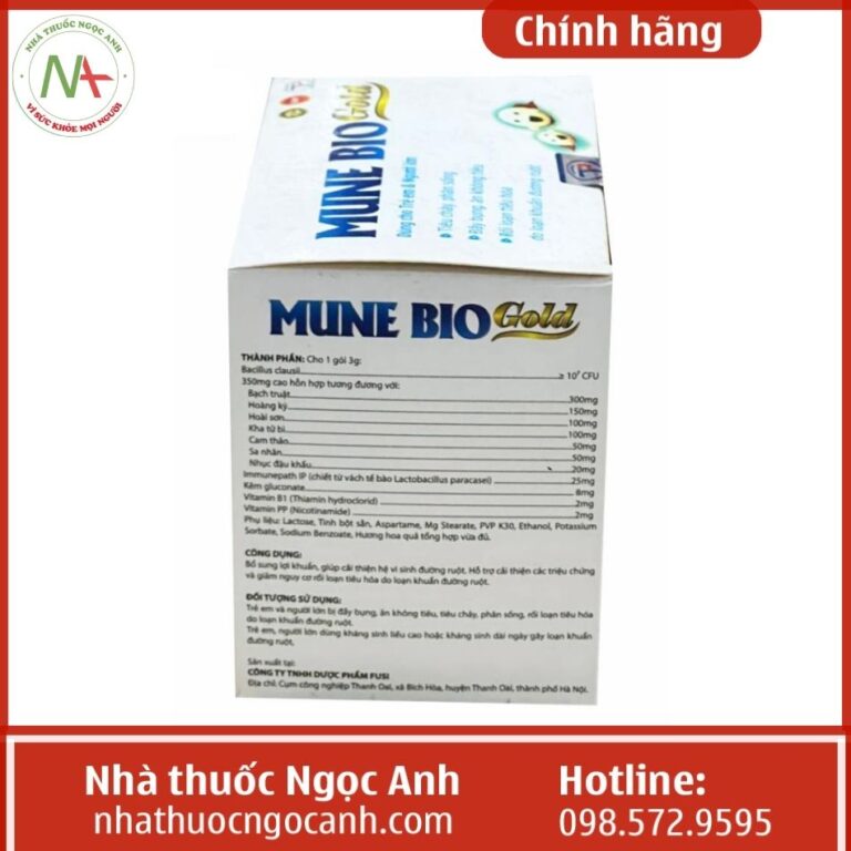Thuốc Mune Bio Gold là thuốc gì, giá bao nhiêu, mua ở đâu, cách dùng