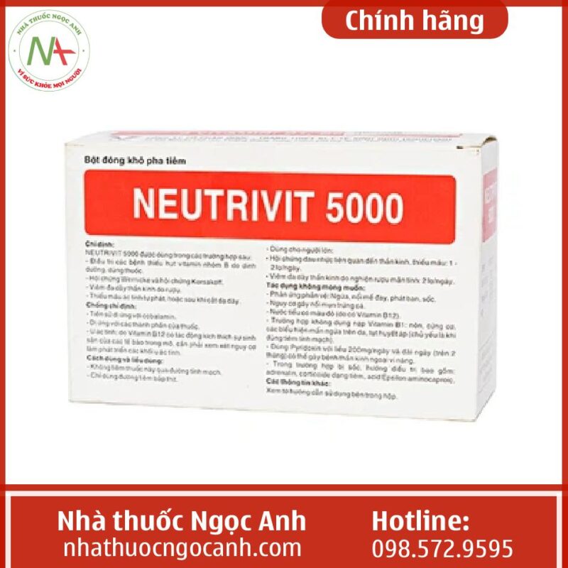 Thuốc Neutrivit 5000 thuốc biệt dược giá bao nhiêu, là thuốc gì, mua ở đâu?