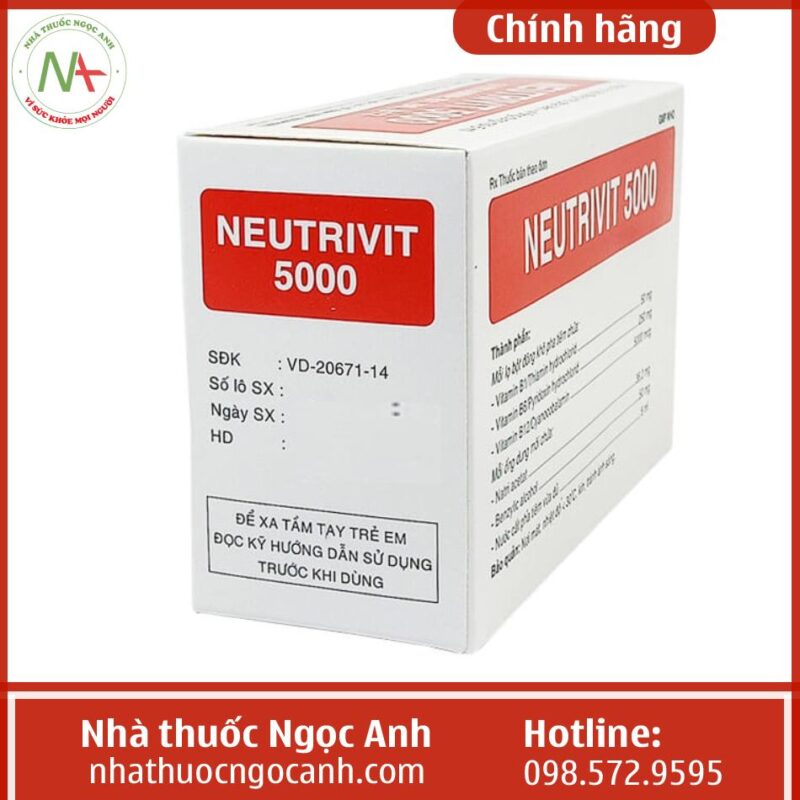 Thuốc Neutrivit 5000 thuốc biệt dược giá bao nhiêu, là thuốc gì, mua ở đâu?