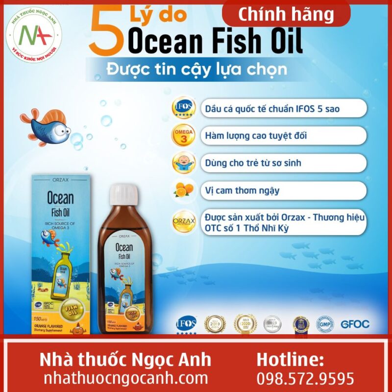 Ocean Fish Oil có tác dụng gì? Giá bao nhiêu? Mua ở đâu?