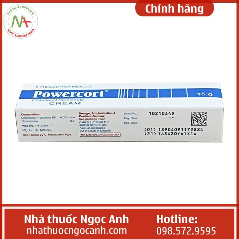 Thuốc bôi Powercort 15g có tác dụng gì, mua ở đâu, giá bao nhiêu?