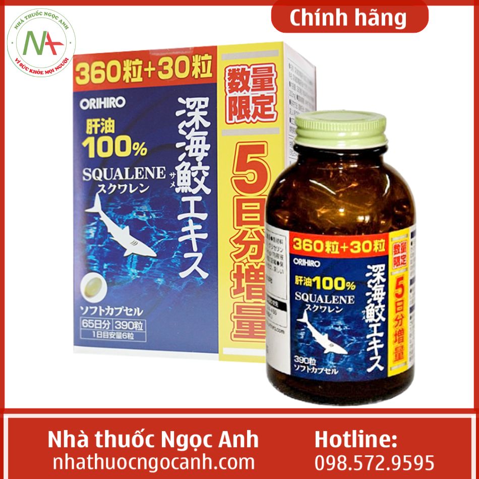 Sụn vi cá mập Squalene Orihiro có tốt không, review, mua ở đâu, giá bao ...