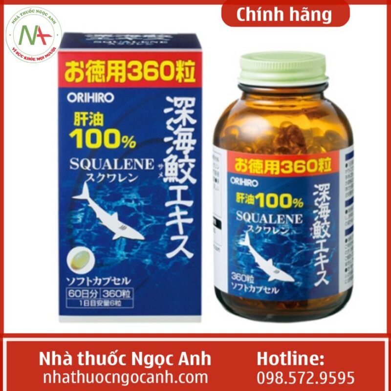 Sụn vi cá mập Squalene Orihiro có tốt không, review, mua ở đâu, giá bao ...