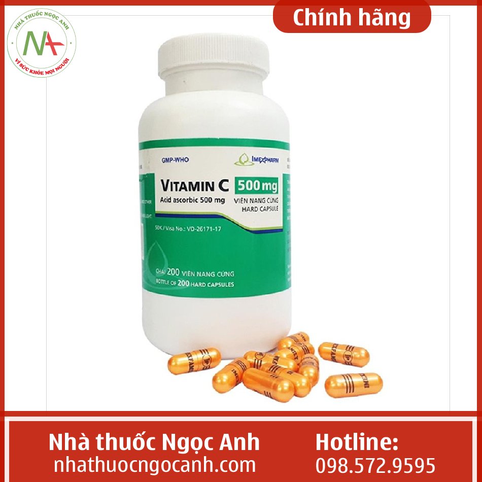 Thuốc Vitamin C 500mg Imexpharm giá bao nhiêu, mua ở đâu?