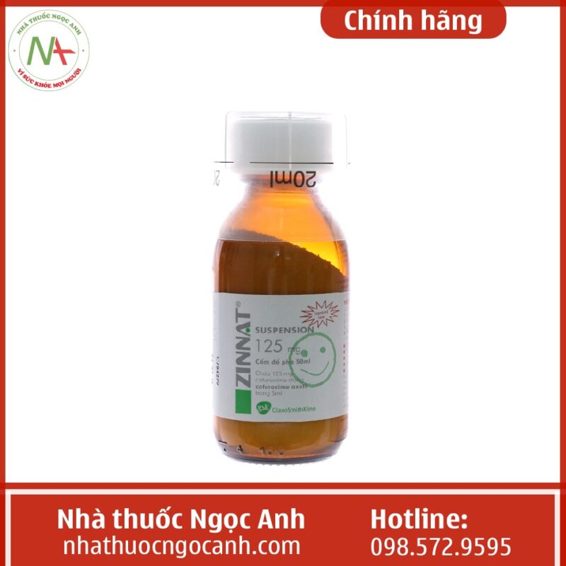 Thuốc Zinnat 125mg/5ml 50ml là thuốc gì? Mua ở đâu? Giá bao nhiêu?