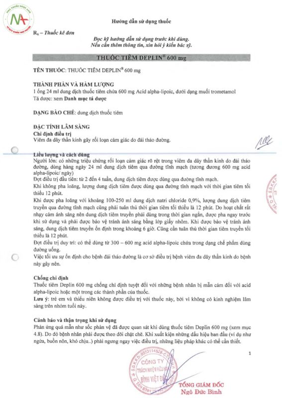 Thuốc Deplin 600mg có công dụng gì? Mua ở đâu? Giá bao nhiêu?