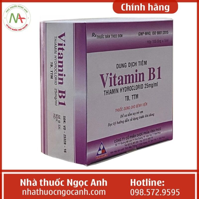 Thuốc Vitamin B1 25mg Vinphaco là gì, giá bao nhiêu, mua ở đâu