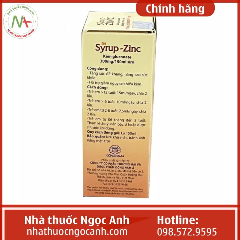 Thuốc Syrup ZinC có tốt không? giá bao nhiêu? Mua ở đâu