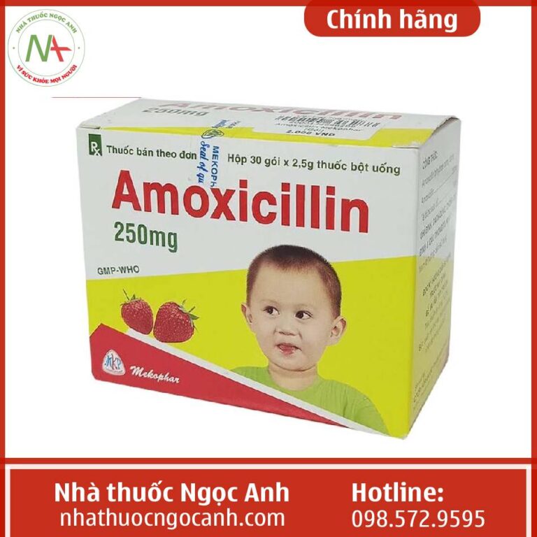 Thuốc Amoxicillin 250mg Mekophar dạng gói giá bao nhiêu? Mua ở đâu?