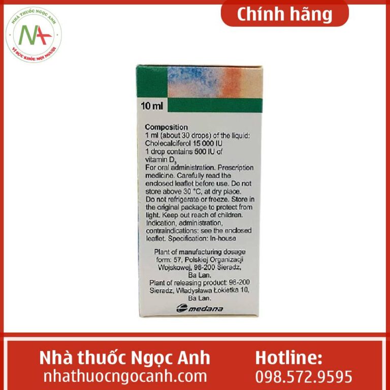 Thuốc Aquadetrim Vitamin D3 10ml giá bao nhiêu? Mua ở đâu?