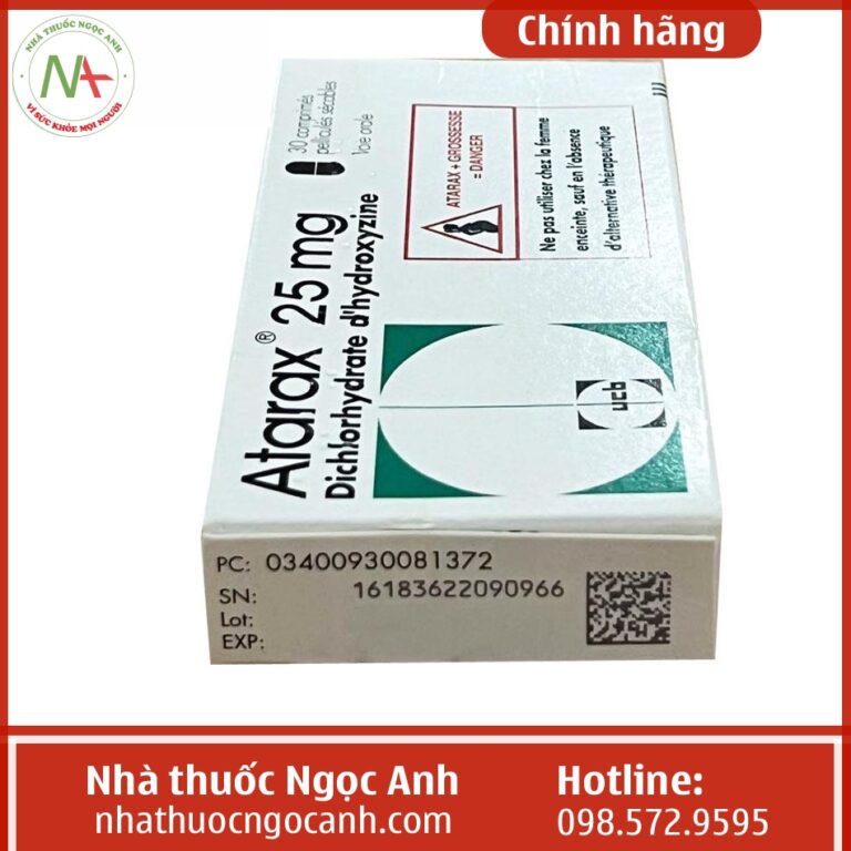 Thuốc Atarax 25mg là thuốc gì, có tác dụng gì, giá bao nhiêu, mua ở đâu?