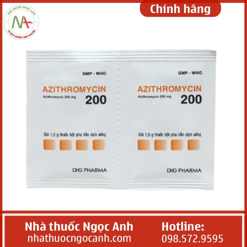 Thuốc Azithromycin 200 DHG là thuốc gì? giá bao nhiêu? Mua ở đâu