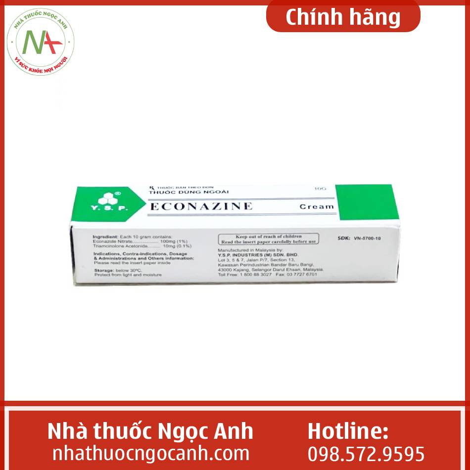 Thuốc bôi Econazine 10g giá bao nhiêu? Mua ở đâu chính hãng?