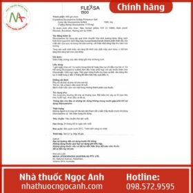 Thuốc Flexsa 1500 là thuốc gì, cách sử dụng, giá bao nhiêu, mua ở đâu