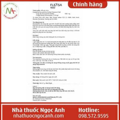 Thuốc Flexsa 1500 là thuốc gì, cách sử dụng, giá bao nhiêu, mua ở đâu