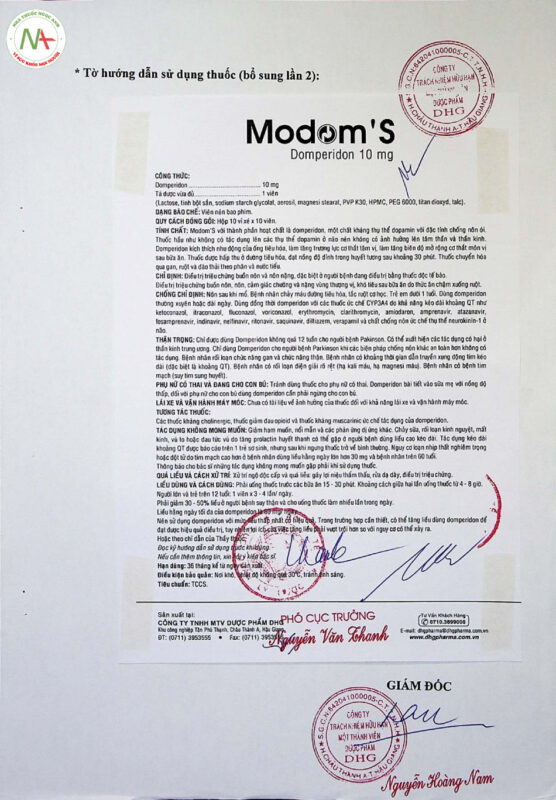 Thuốc Modom'S 10mg có tác dụng gì? Mua ở đâu? Giá bao nhiêu