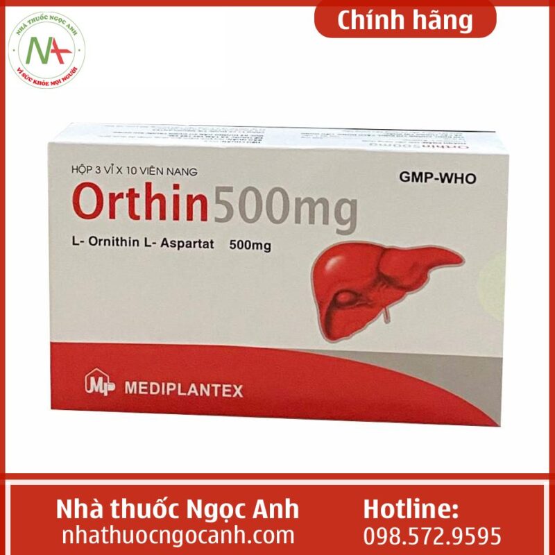 Thuốc Orthin 500mg có tác dụng gì? Giá bao nhiêu, mua ở đâu?