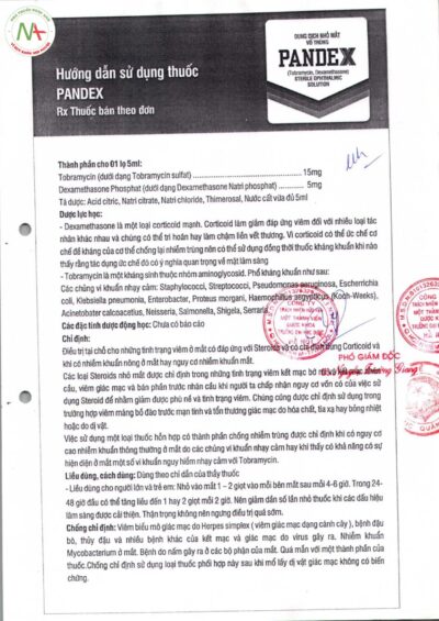 Thuốc nhỏ mắt Pandex 5ml dùng cho trẻ mấy tuổi, giá bao nhiêu, mua ở đâu