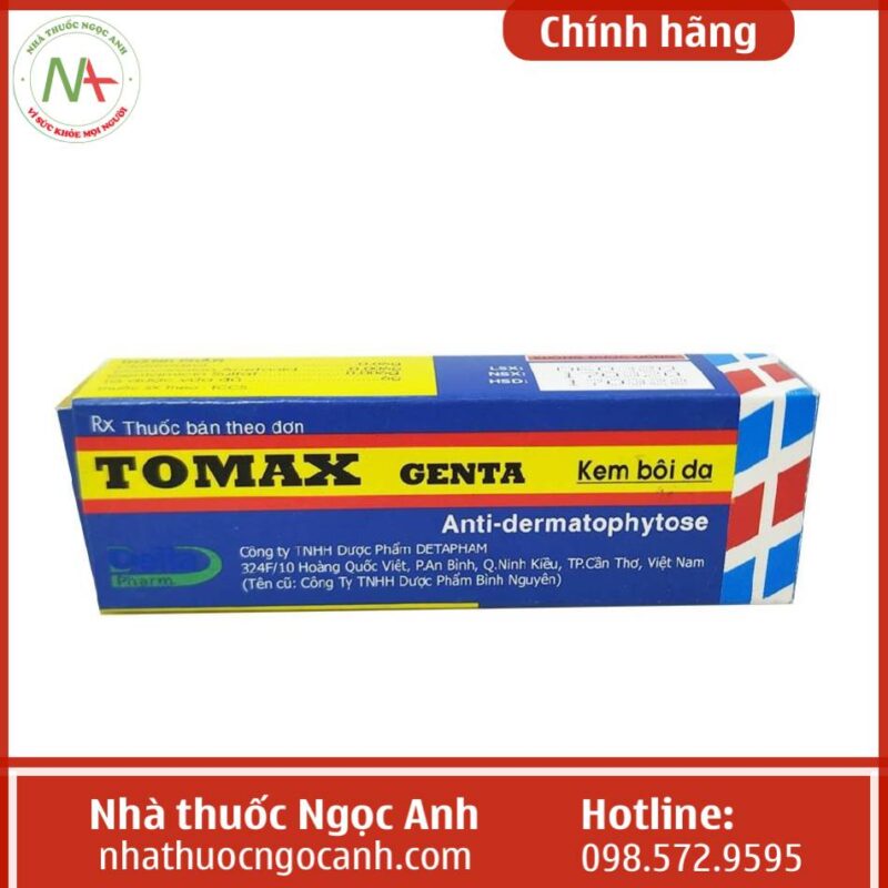 Thuốc trị nấm ngứa Tomax Genta giá bao nhiêu? Mua ở đâu uy tín?